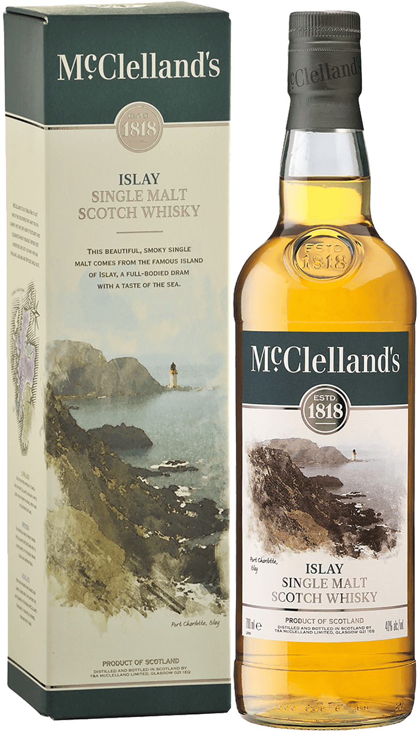 Виски McClelland's Islay single malt scotch whisky (gift box) 0.7 л ...